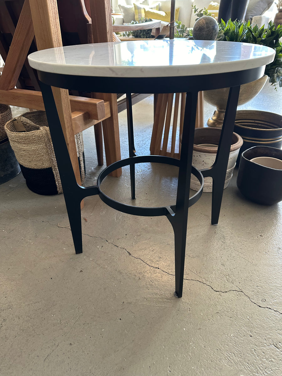 Marble & Iron Side Table – Tussocks Homeware