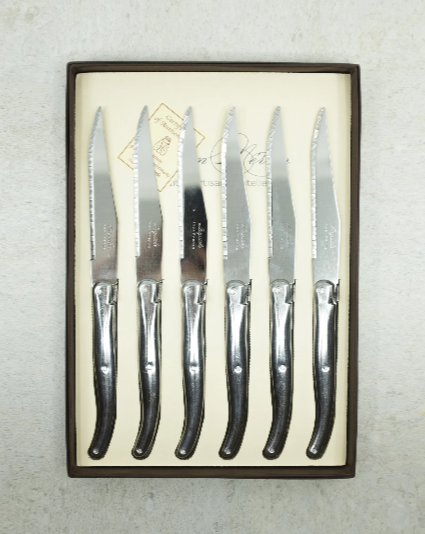 Laguiole French Stainless Steel Cutlery Set 6 (KNIVES) – Tussocks Homeware